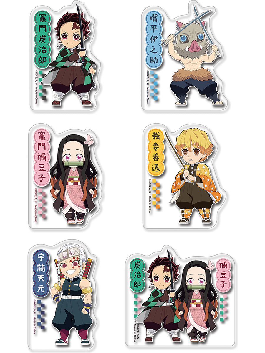 Demon Slayer Characters Transparent Sticker Set – Shadow Anime