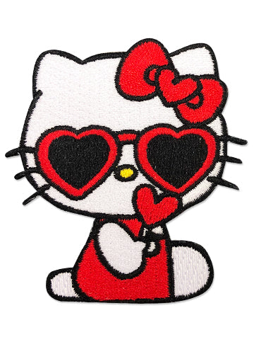 Hello Kitty Red Heart Sunglasses, Dress & Bow Sew On Patch – Shadow Anime