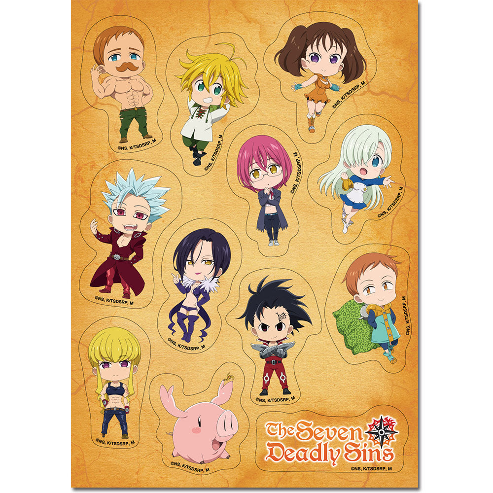 The Seven Deadly Sins Characters Sticker Set – Shadow Anime